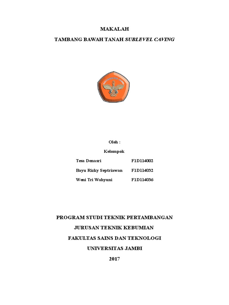 Metode Sublevel Caving dalam Pertambangan | PDF | Ilmu Sosial | Sains ...