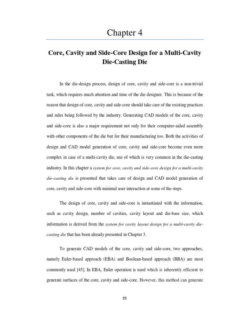 Core, Cavity and Side-Core Design For A Multi-Cavity Die-Casting Die ...