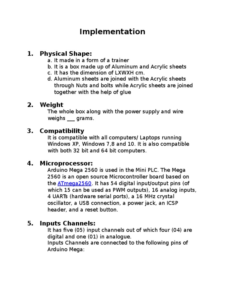 Arduino Mini Plc Implementation Guide Pdf Arduino Switch