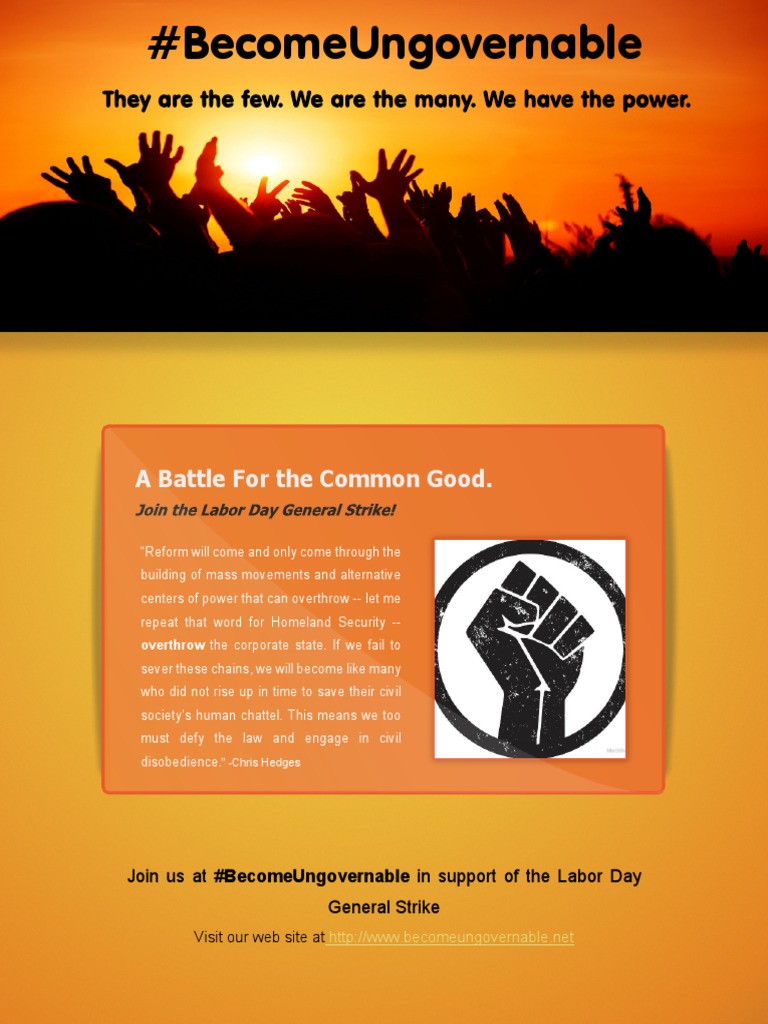 Labor Day Strike Flyer-Long | PDF | Immigration | Union (American Civil ...