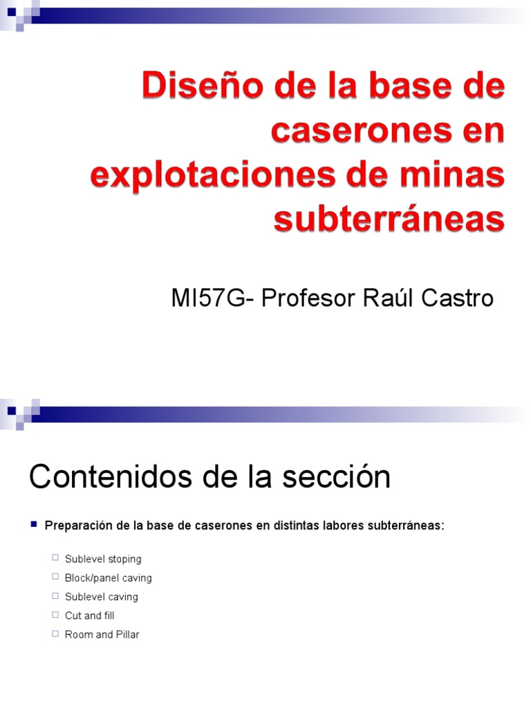 Clase 03 Diseno de La Base de Caserones SLS | PDF | Unidades de medida ...