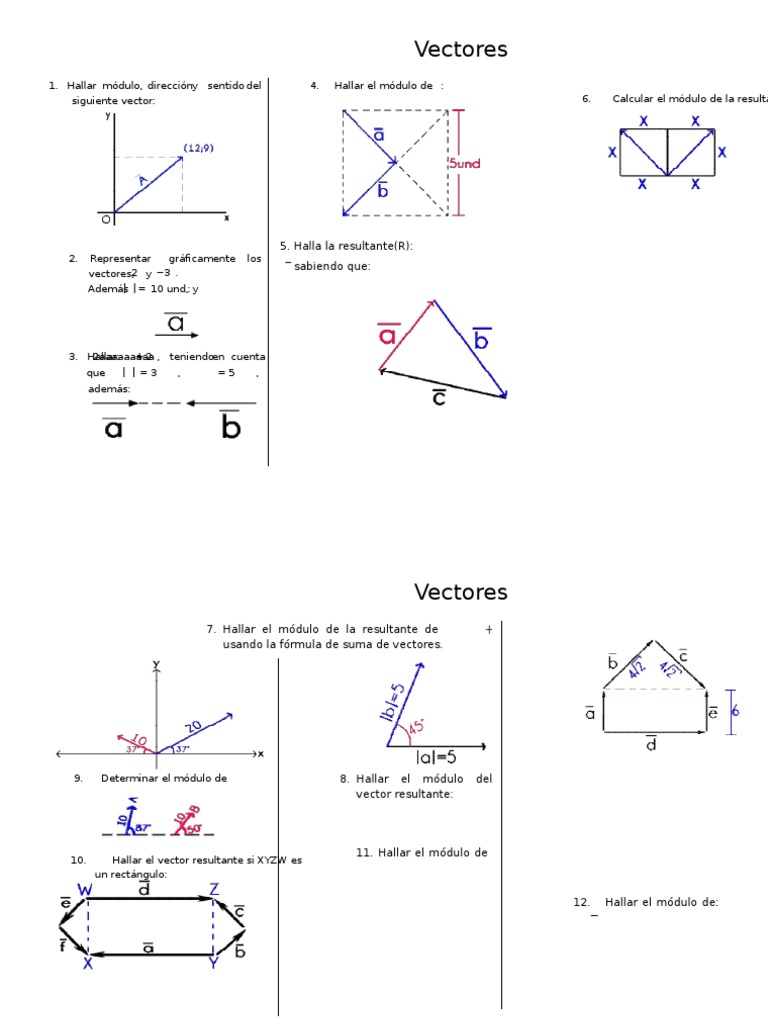Ejercicios de Vectores