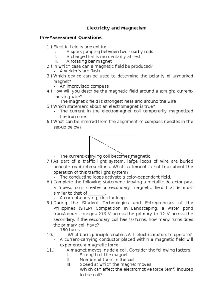 Grd10 Q2 K-12 (Electricity and Magnetism) NOTES AND QUESTIONS | PDF ...