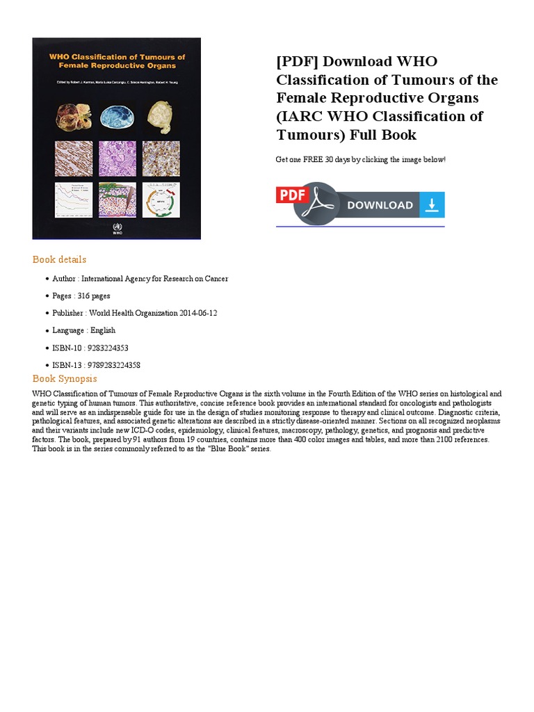 WHO Classification of PDF | PDF | Wellness