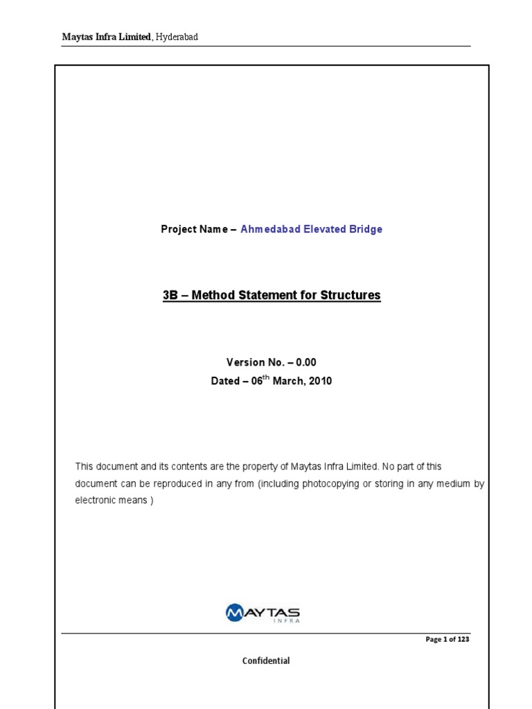 3B - Method Statement - Structures | PDF | Deep Foundation | Concrete