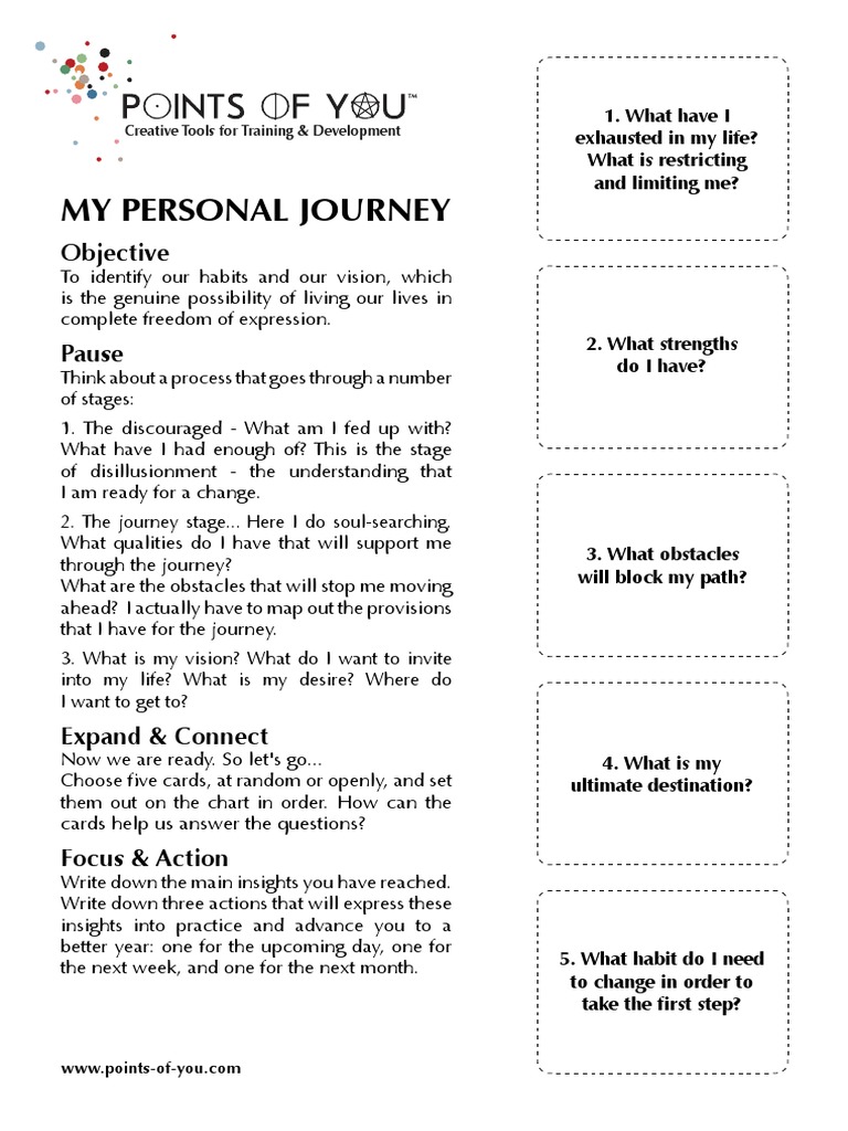 My Personal Journey: Objective | PDF