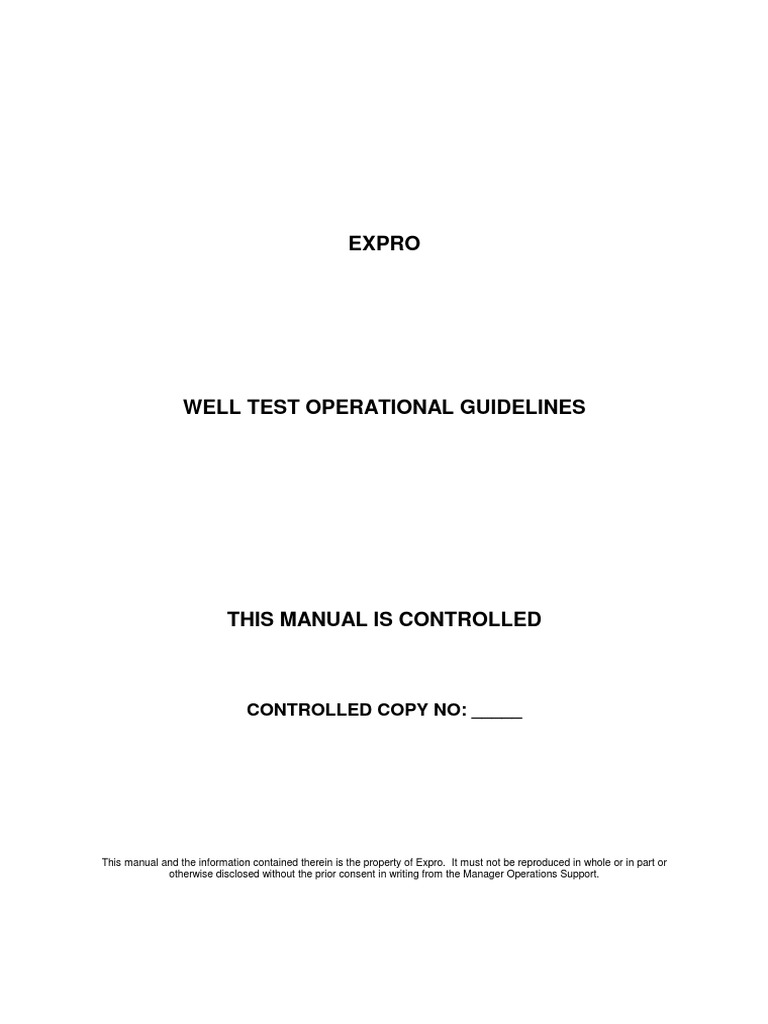Well Test Operational Guidelines PDF | PDF | Valve | Risk