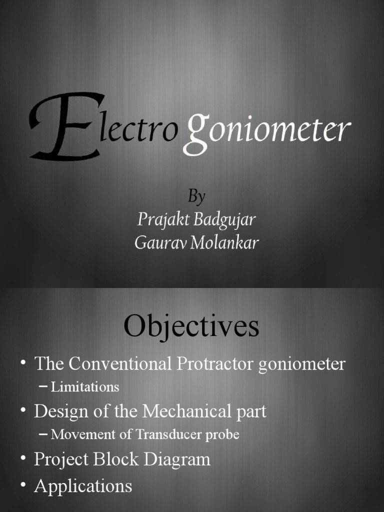 Electrogoniometer Design & Uses | PDF | Nature