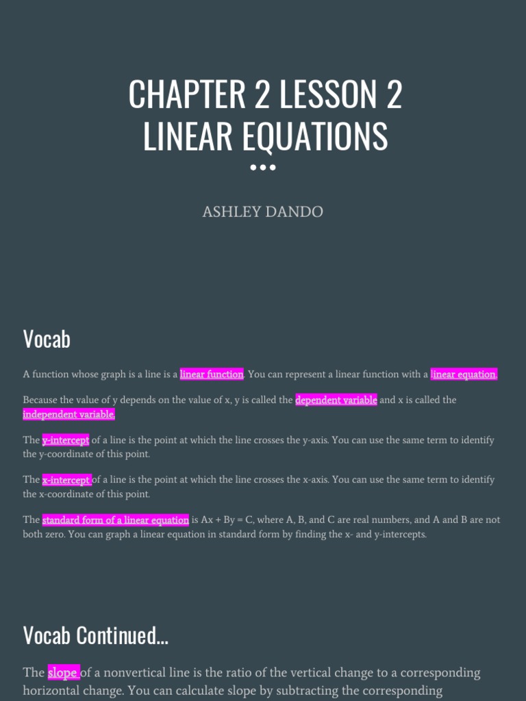 Chapter 2 Lesson 2 | PDF