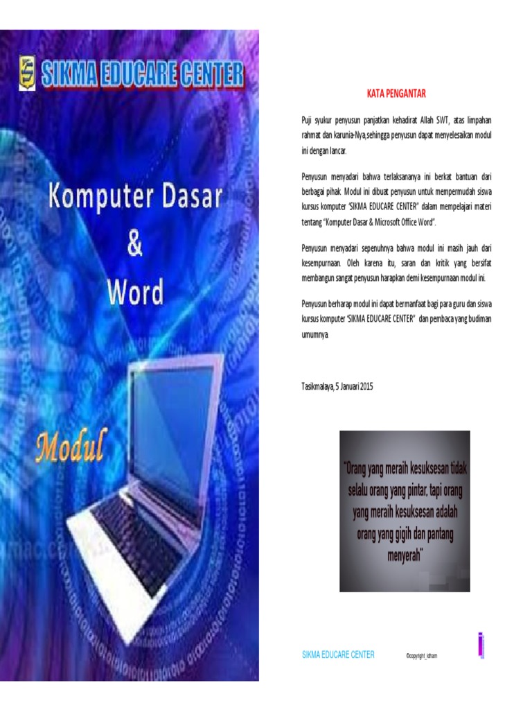 Modul Komputer Dasar Word | PDF