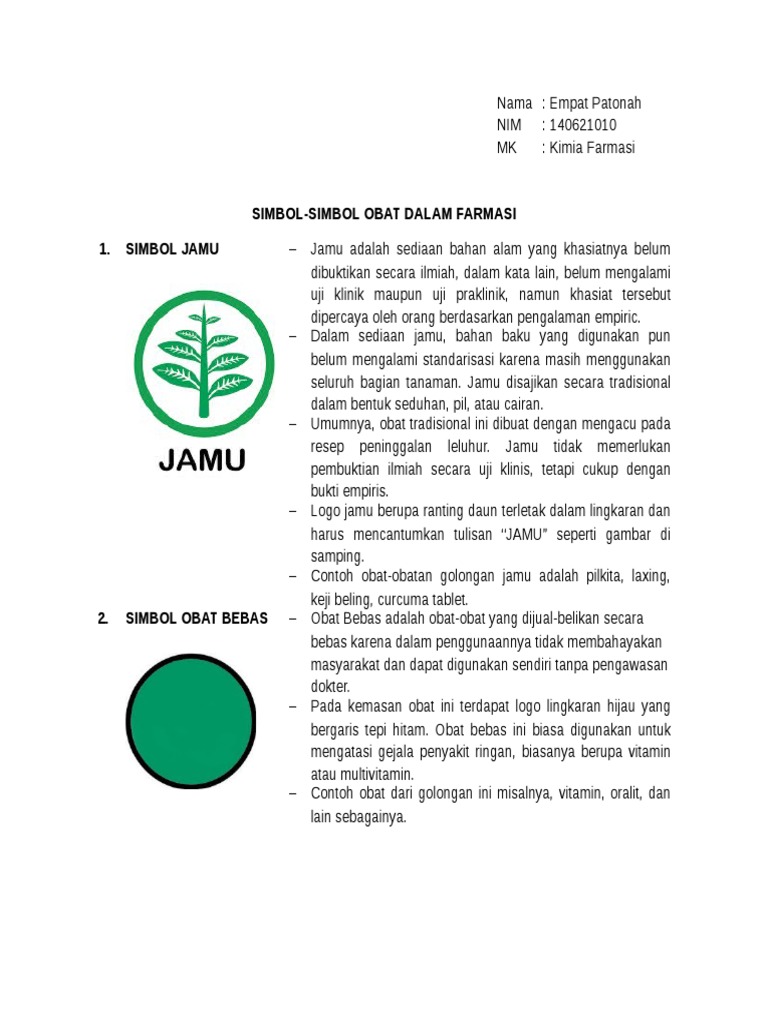 Simbol Obat dalam Kimia Farmasi | PDF