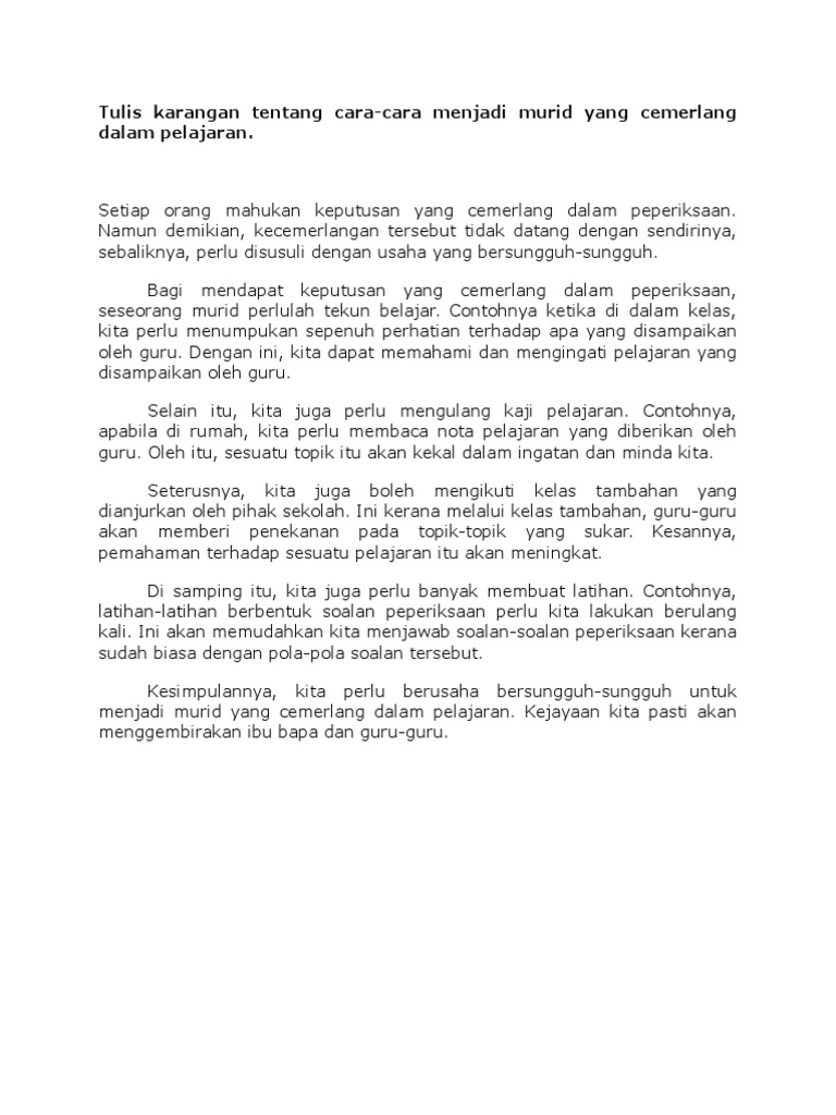 Ulasan Cara Cara Untuk Berjaya Dalam Pelajaran