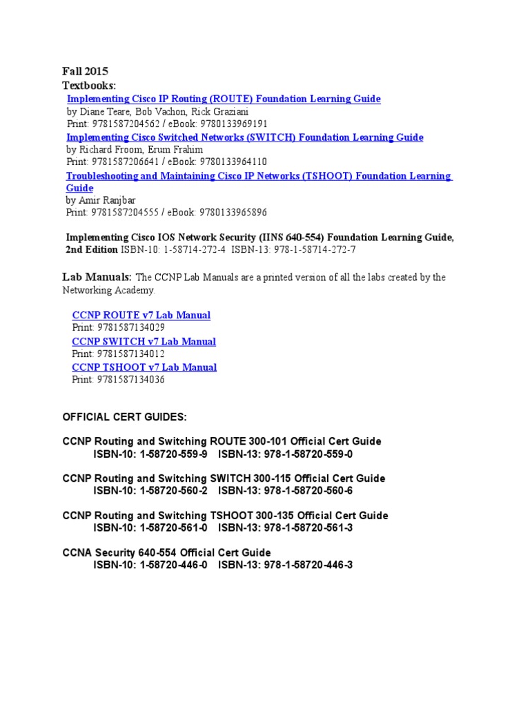CCNP Books | PDF