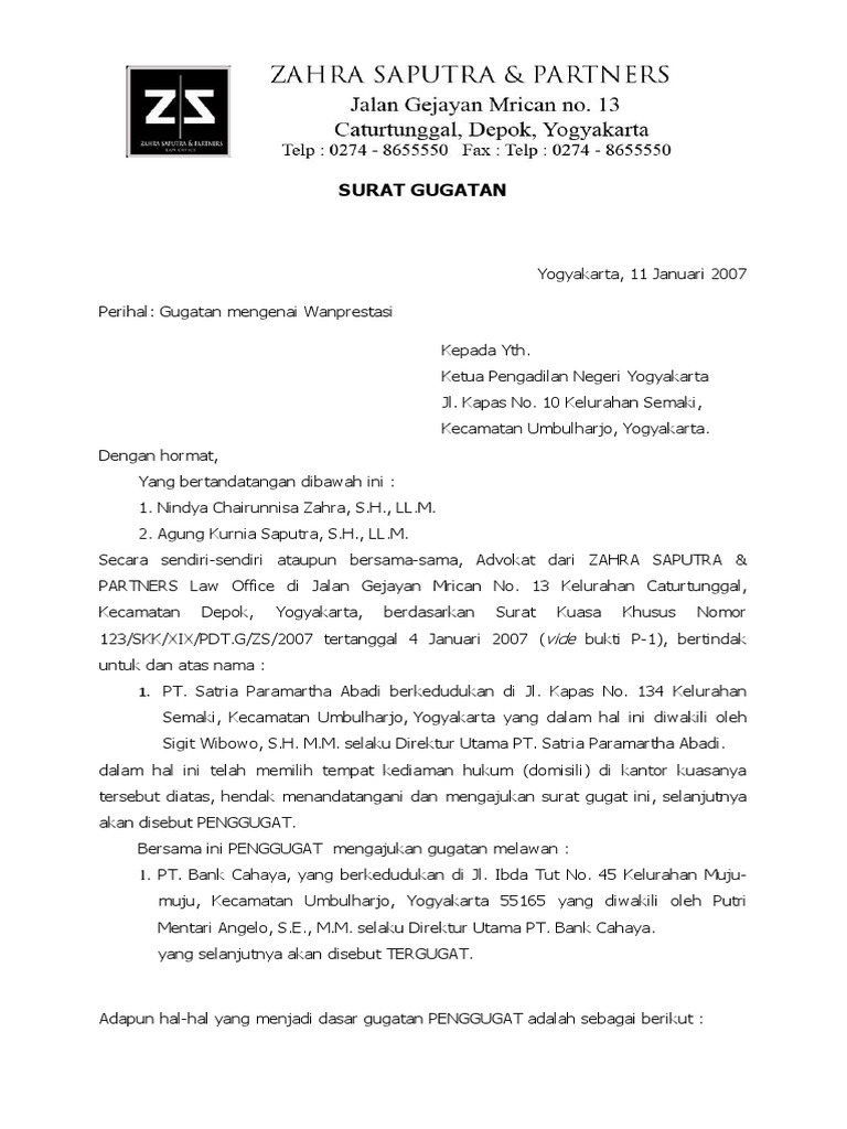 Wow Contoh Surat Gugatan Legal Standing Terbaik - Lihat Contoh Surat 2022