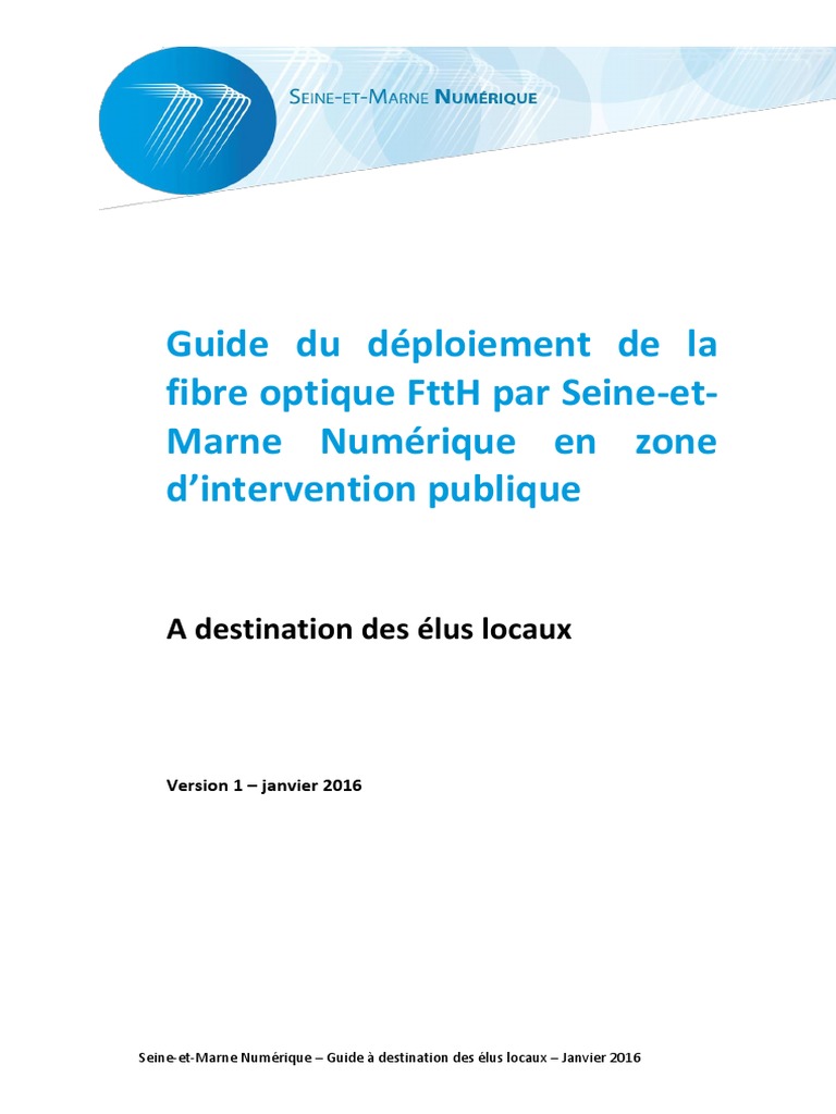Guide Déploiements FTTH | PDF | FTTx | Fibre optique