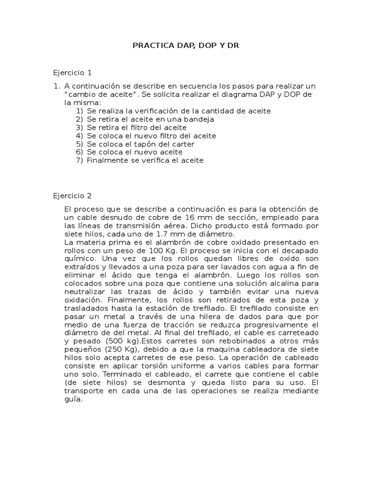 Practica Dop, Dap, Dr