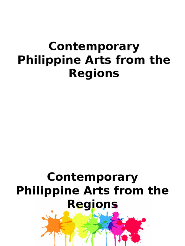 1contemporary Philippine Arts From The Regions Presentation | PDF ...
