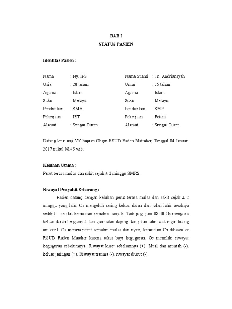 Abortus Inkomplit | PDF