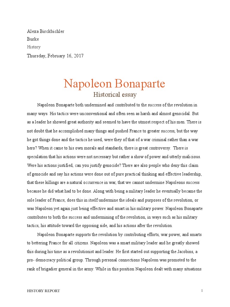 Napoleon Bonaparte: Hero or Tyrant? | PDF | Napoleon | France