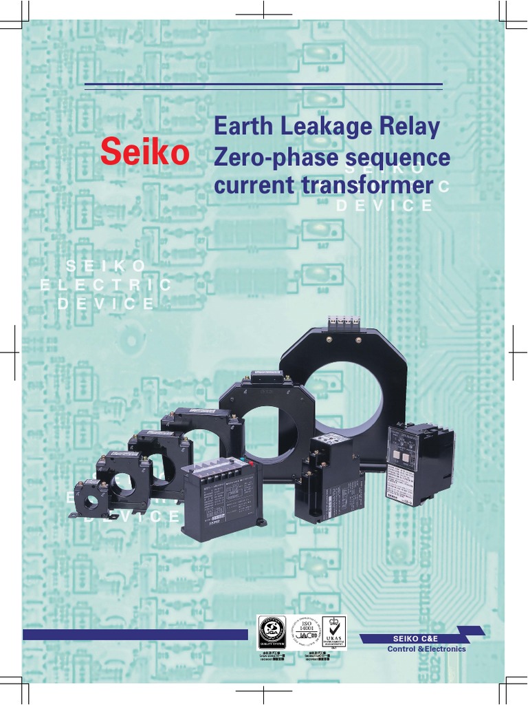 Zero Sequence Ct Catalogue Switch Relay 1302