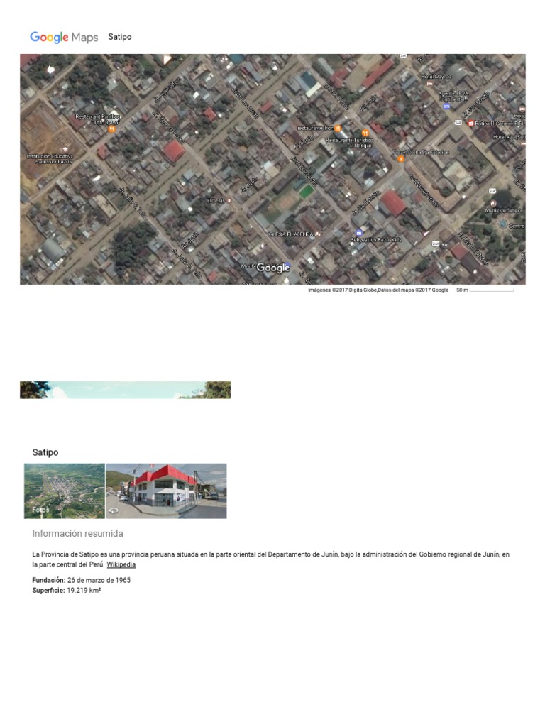 Satipo - Google Maps | PDF