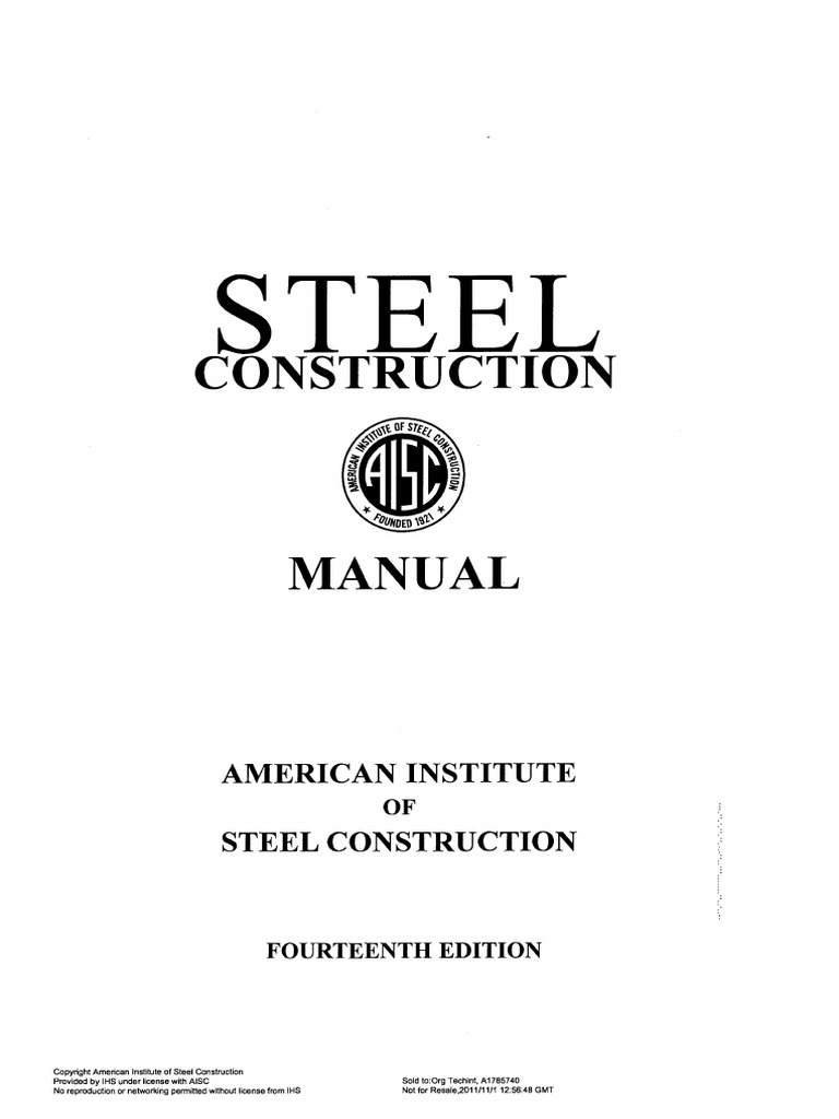 AISC Steel Construction Manual 14th Edition | PDF