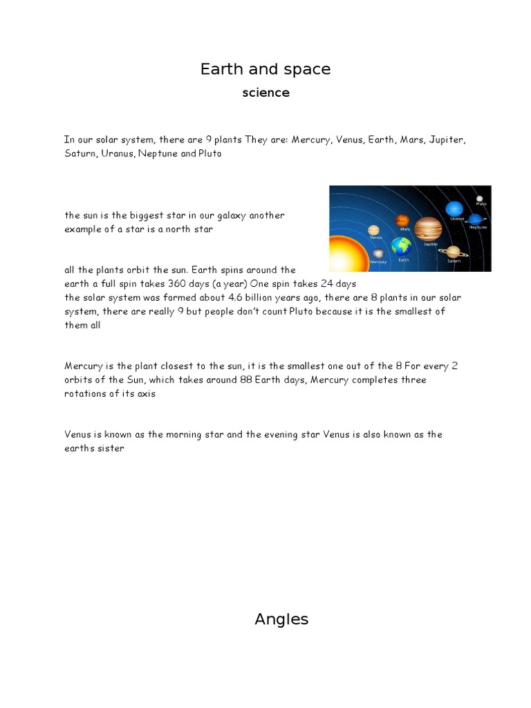 Earth and Space: Science | PDF