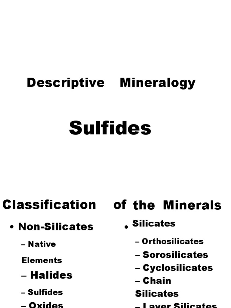 Descriptive Mineralogy: Sulfides | PDF