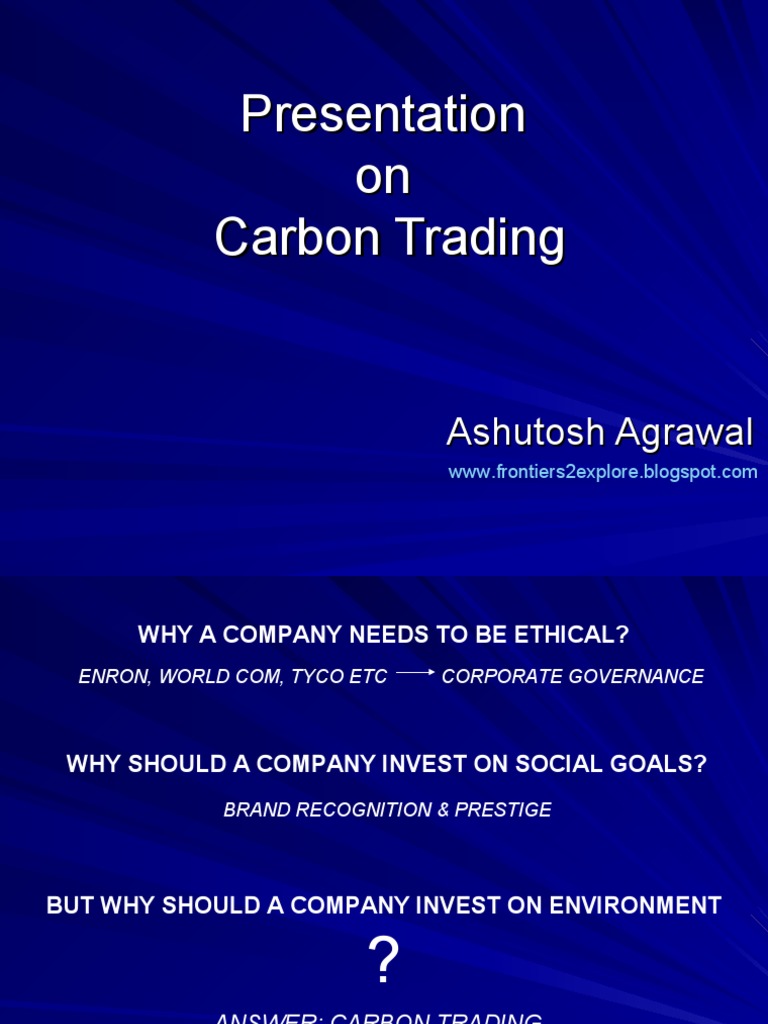Carbon Trading Presentation | PDF | Emissions Trading | Sustainable ...