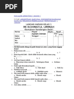 Soal Imla Kelas 1 Dan 2 | PDF