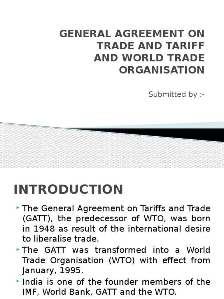 General Agreement On Trade and Tariff | PDF