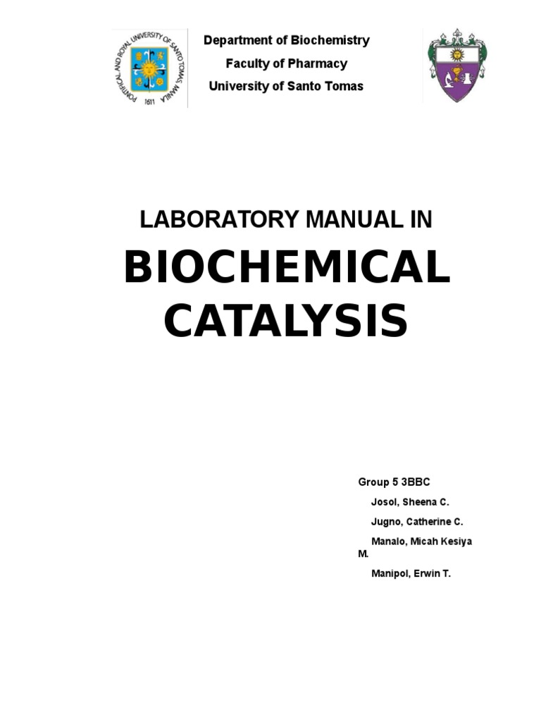 Lab Manual Final | PDF | Enzyme Inhibitor | Active Site