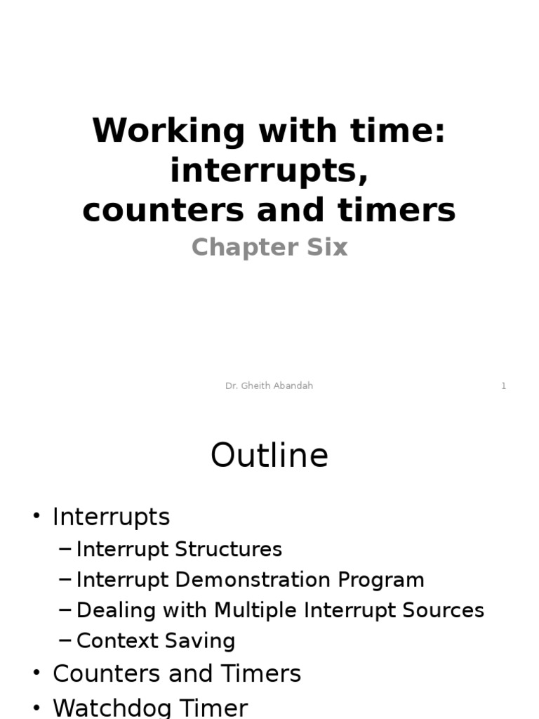 6 Working With Time Interrupts Counters and Timers | PDF | Pic Microcontroller | Timer