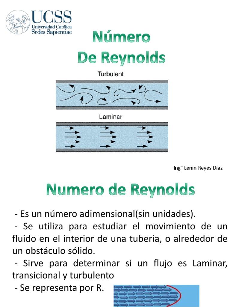 9. Numero de Reynolds (Flujo Laminar y Turbulento) | Número de Reynolds | Flujo laminar