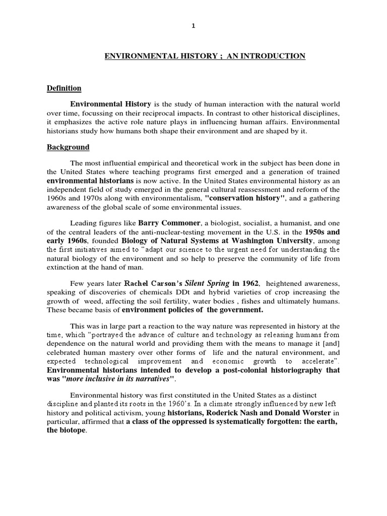 Environmental History | PDF | Environmental History | Environmentalism