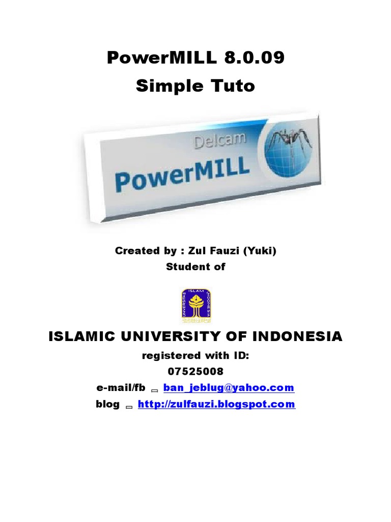 PowerMILL 8.0.09 Simple Tuto | PDF