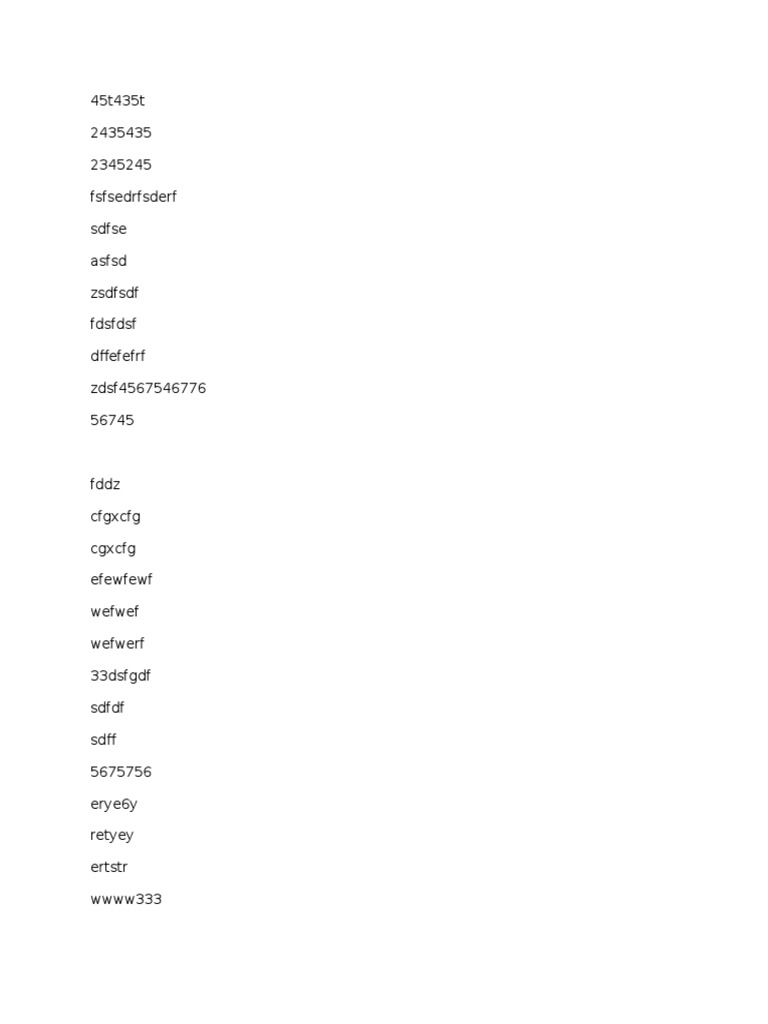 45t435t 2435435 2345245 Fsfsedrfsderf Sdfse Asfsd ZSDFSDF FDSFDSF ...