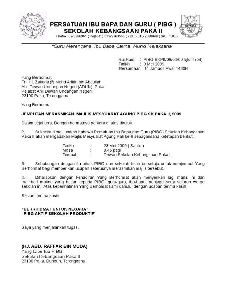 Jemputan Perasmian Majlis | PDF