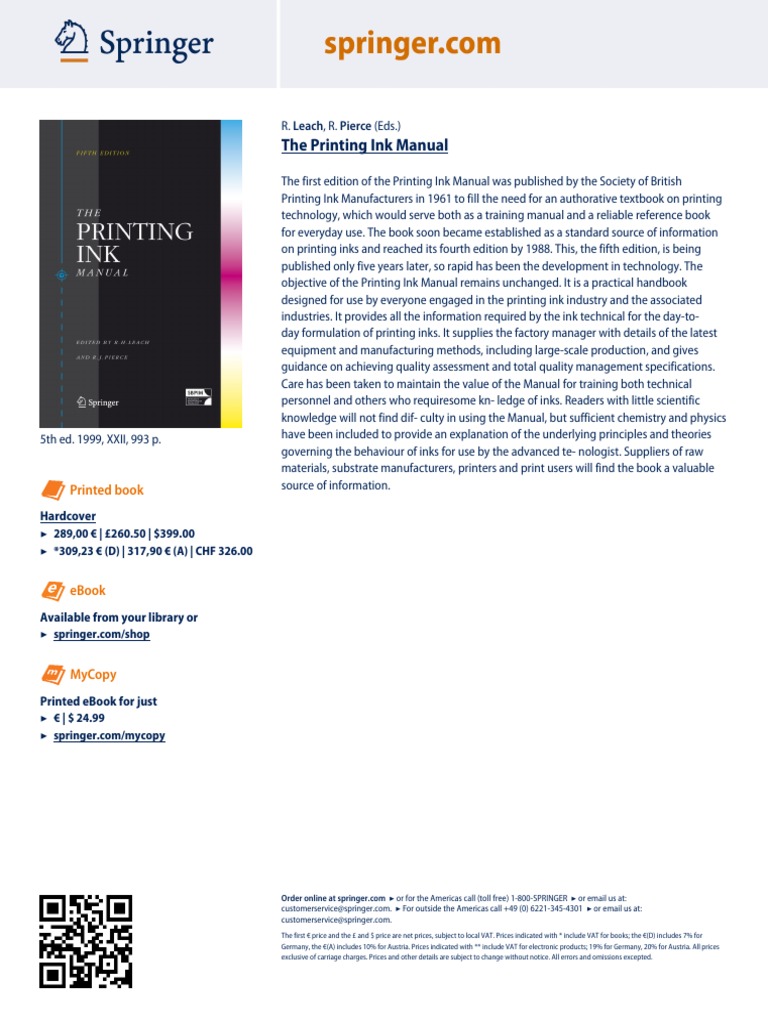 The Printing Ink Manual: Printed Book | PDF | Printing | Books