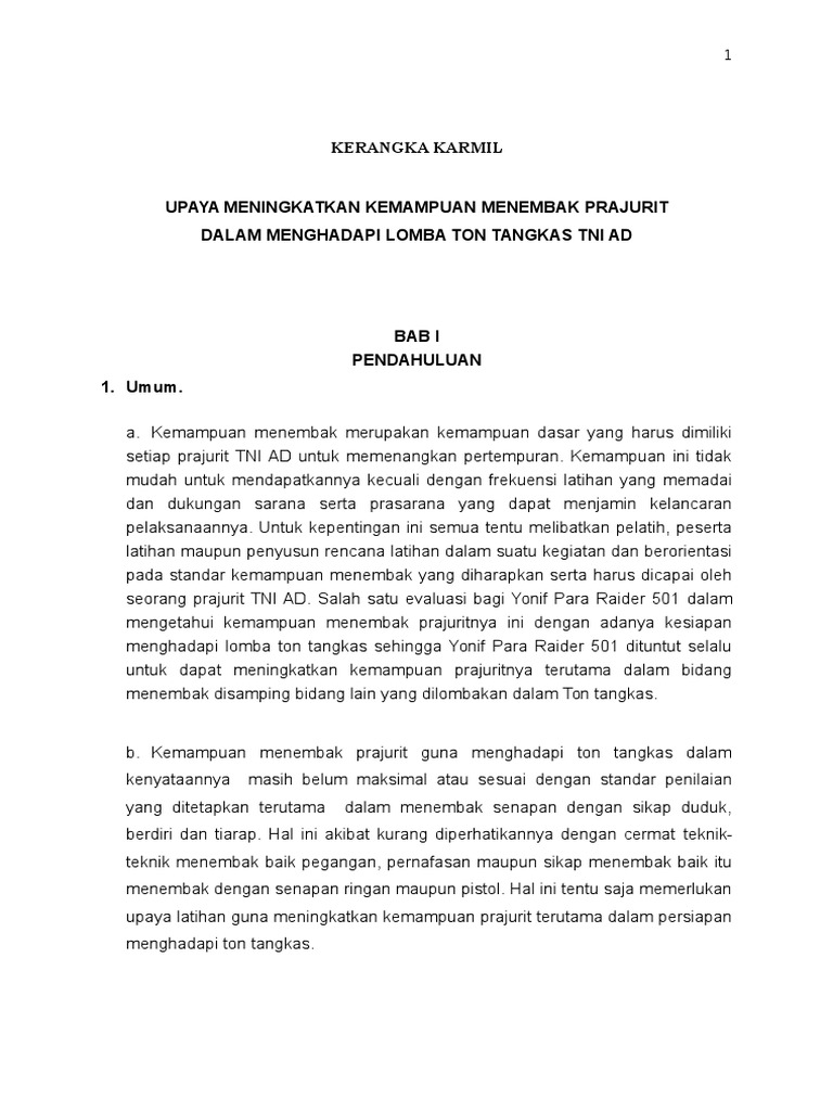 KARMIL Menembak Revisi | PDF