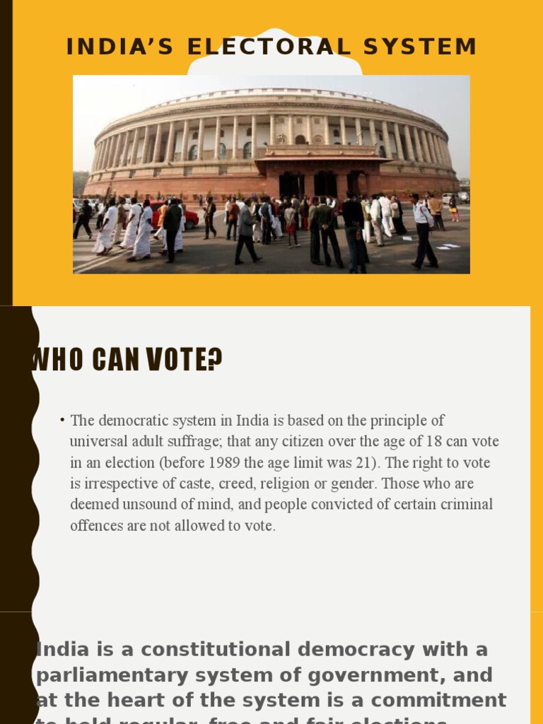 Overview of India's Electoral System | PDF | Member Of Parliament ...