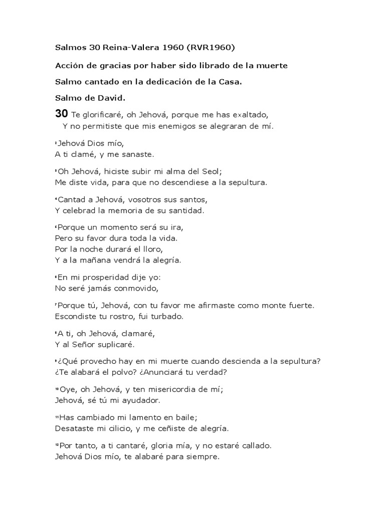 Salmos 30 | PDF