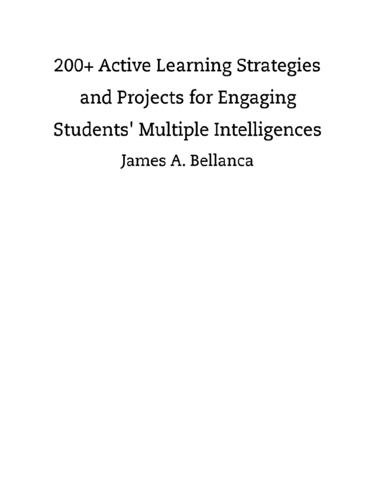 200+ Active Learning Strategies and Projects | PDF | Intelligence ...