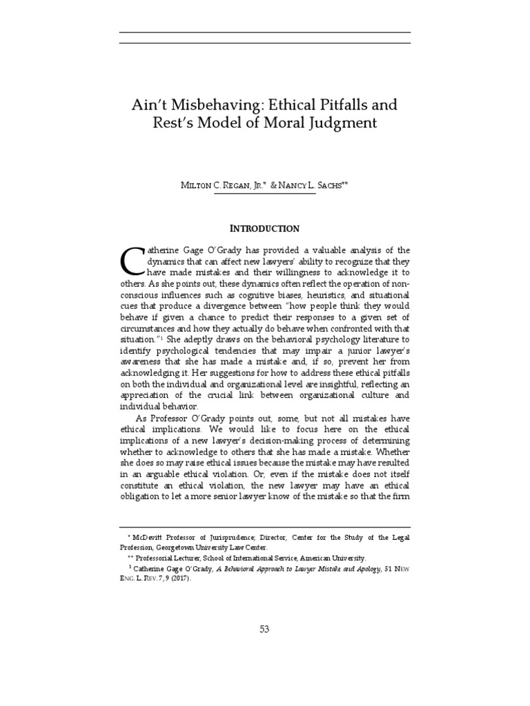 Regan & Sachs: Ain't Misbehaving | PDF | Morality | Emotions
