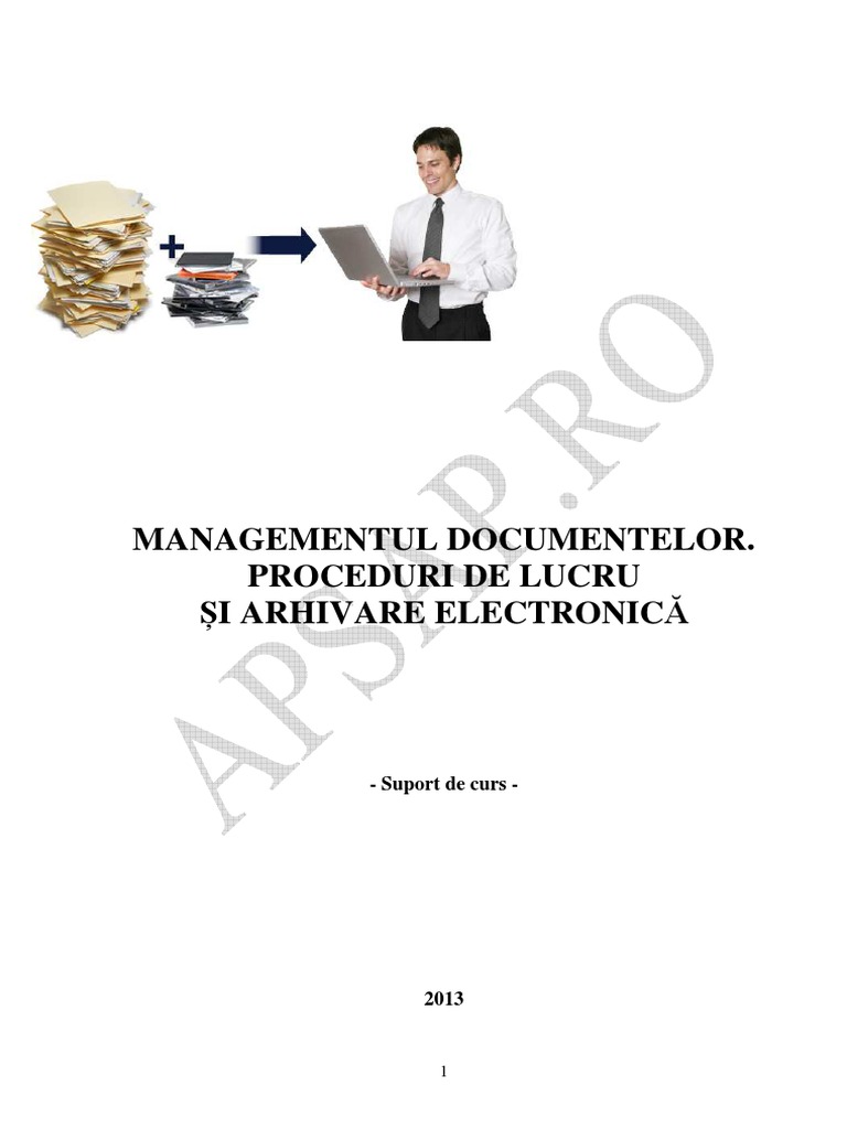 Managementul Documentelor - Proceduri de Lucru-Arhivare Electronica PDF ...