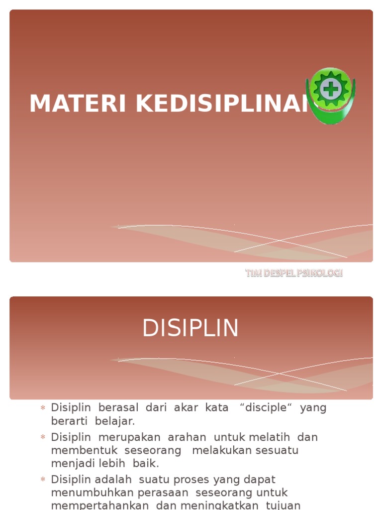 Materi Kedisiplinan | PDF