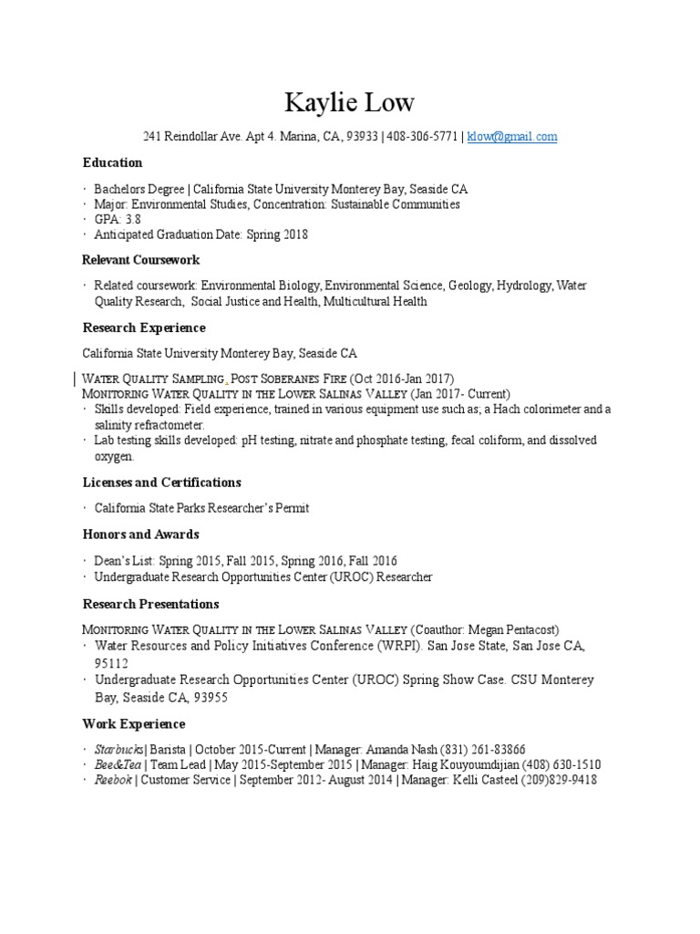 Kaylie Low Resume | PDF