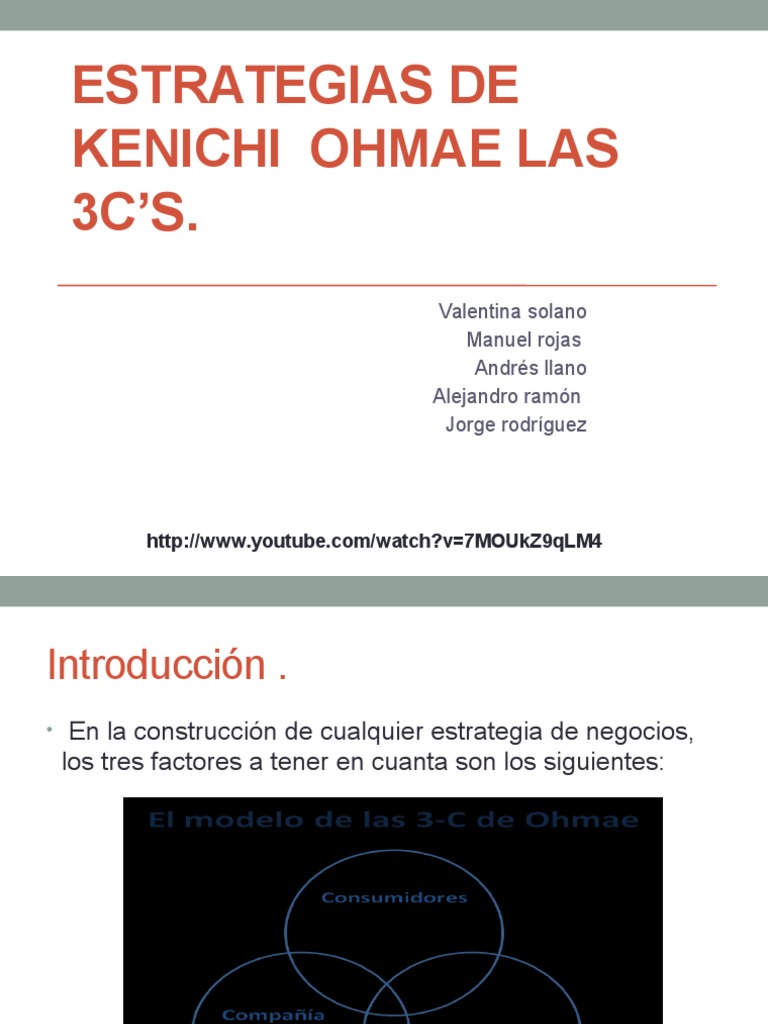 Estrategias de Kenichi Ohmae Las 3c’s | Mercado (Economía) | Economía