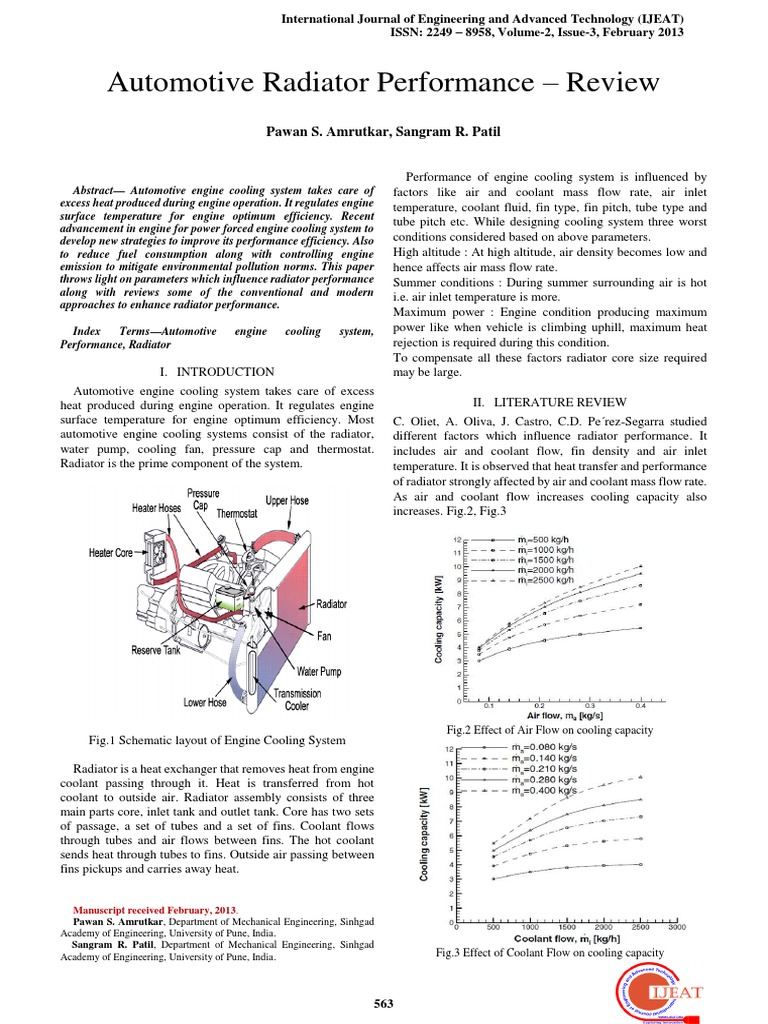 Automotive Radiator Performance _ Review.pdf | Radiator | Coolant ...