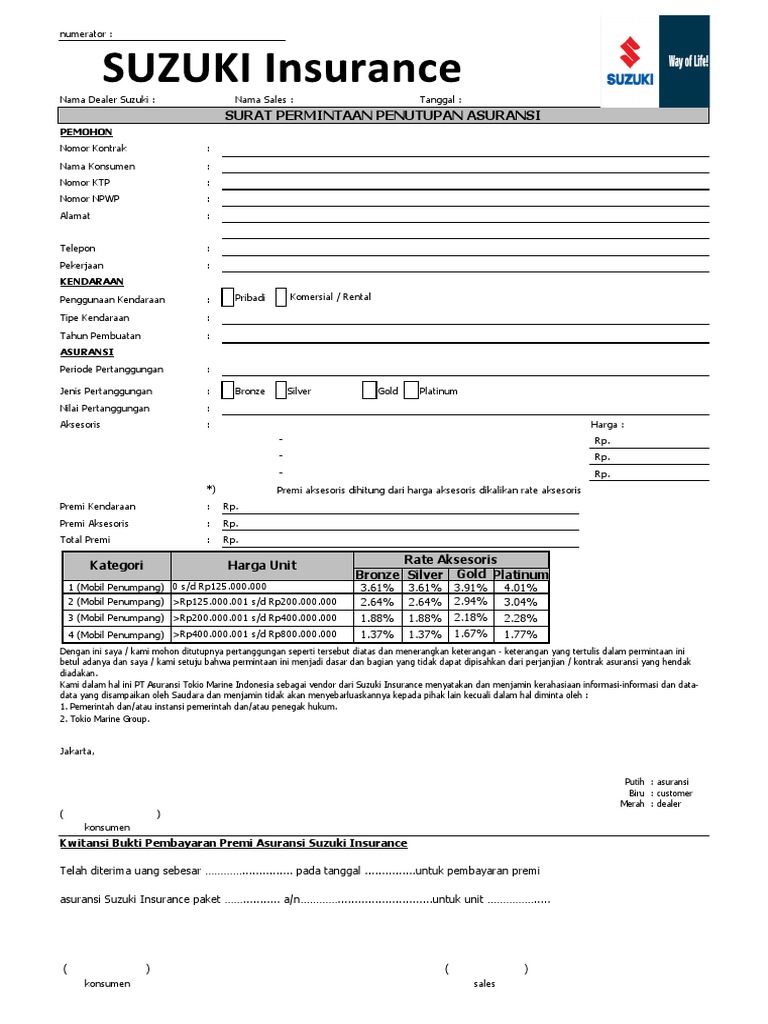 Template SPPA Suzuki Insurance